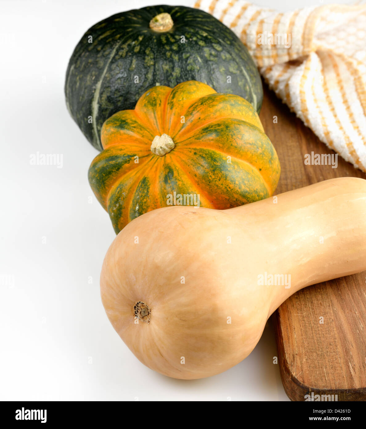 Squash Assortment On White Background Stock Photo - Alamy