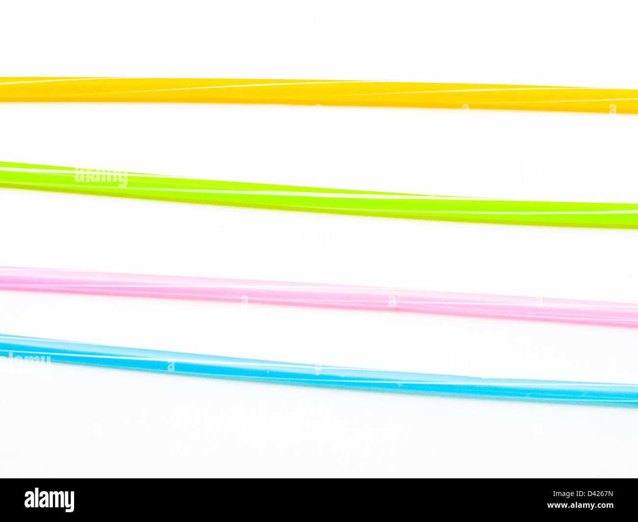 Colorful straws isolated on white background Stock Photo - Alamy