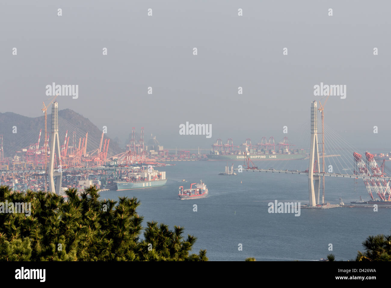 Panoramic view of the bay in Busan, South Korea Stock Photo - Alamy