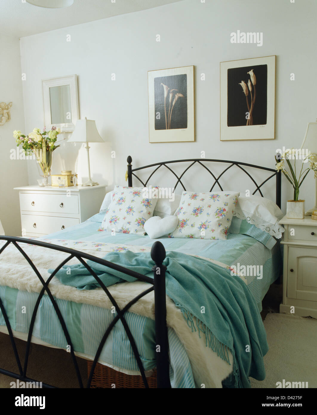 Wrought iron bed in traditional hi-res stock photography and images - Alamy