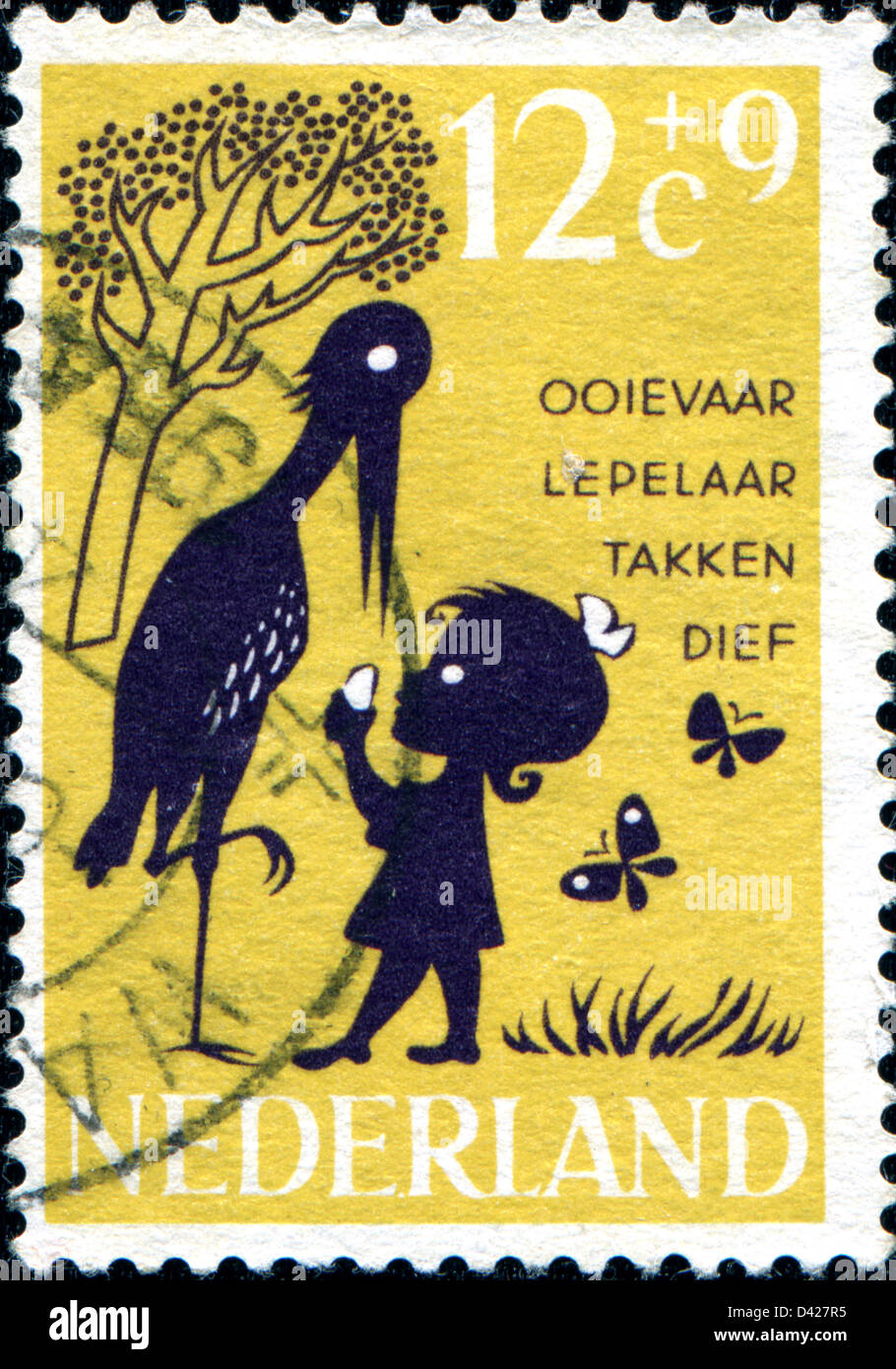 Stork stamp hi-res stock photography and images - Alamy