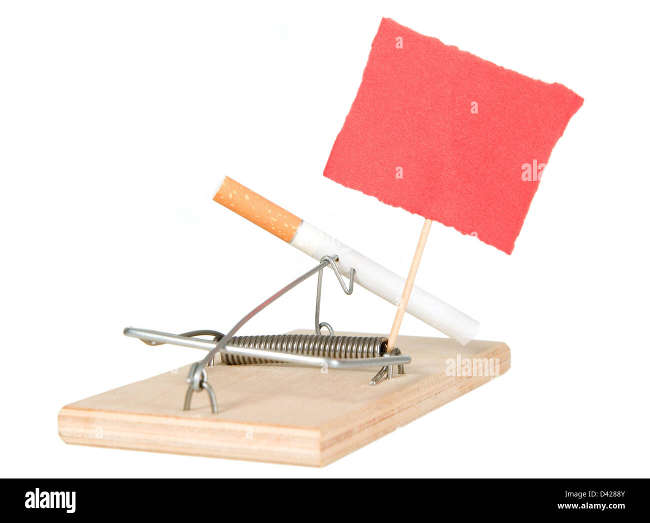 A mouse trap with cigarette and paper on it Stock Photo - Alamy