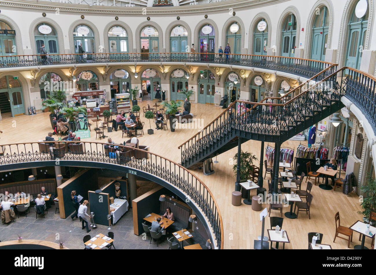 Interior of the corn exchange building Leeds, England, UK Stock Photo ...