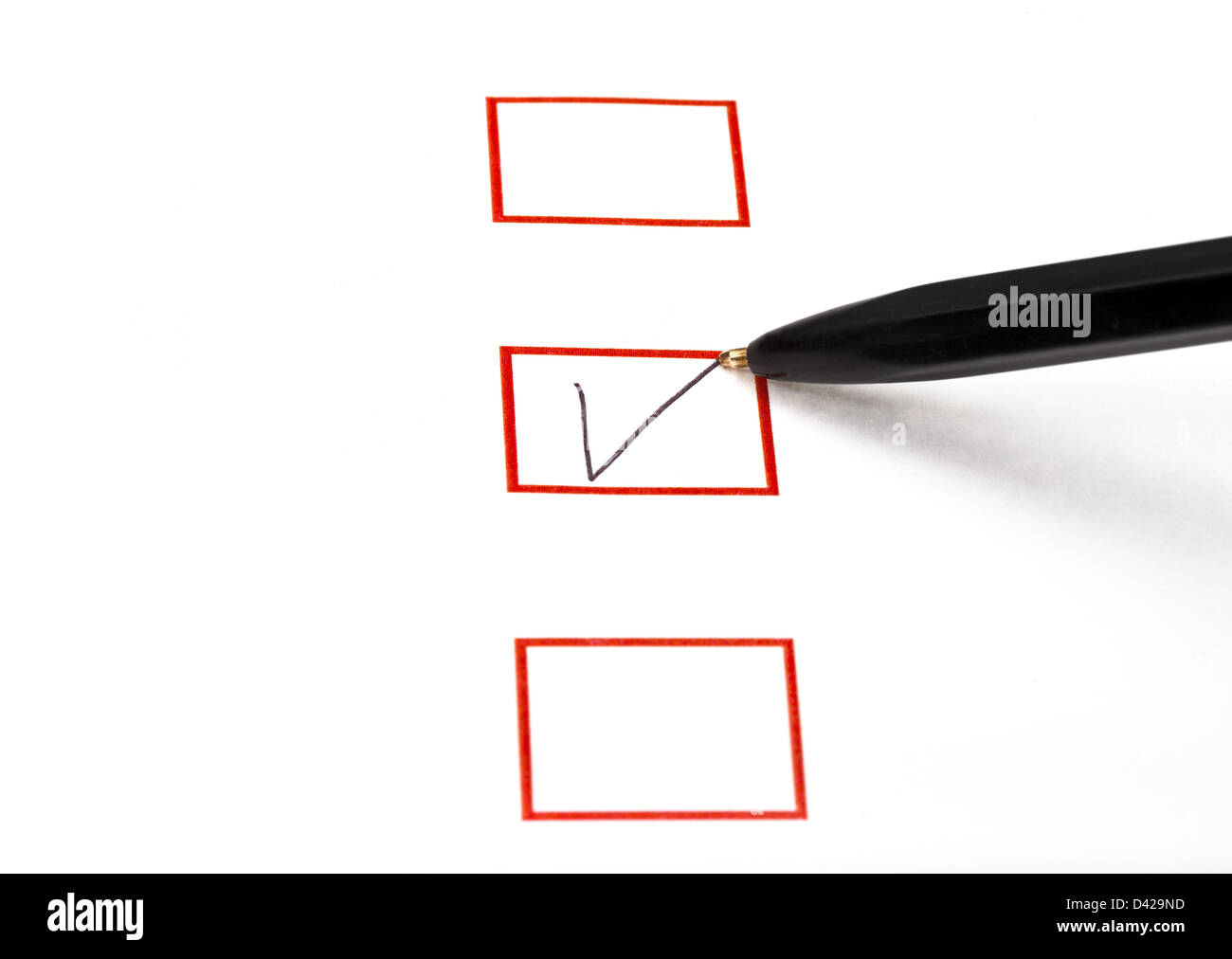 Simple tick mark hi-res stock photography and images - Alamy