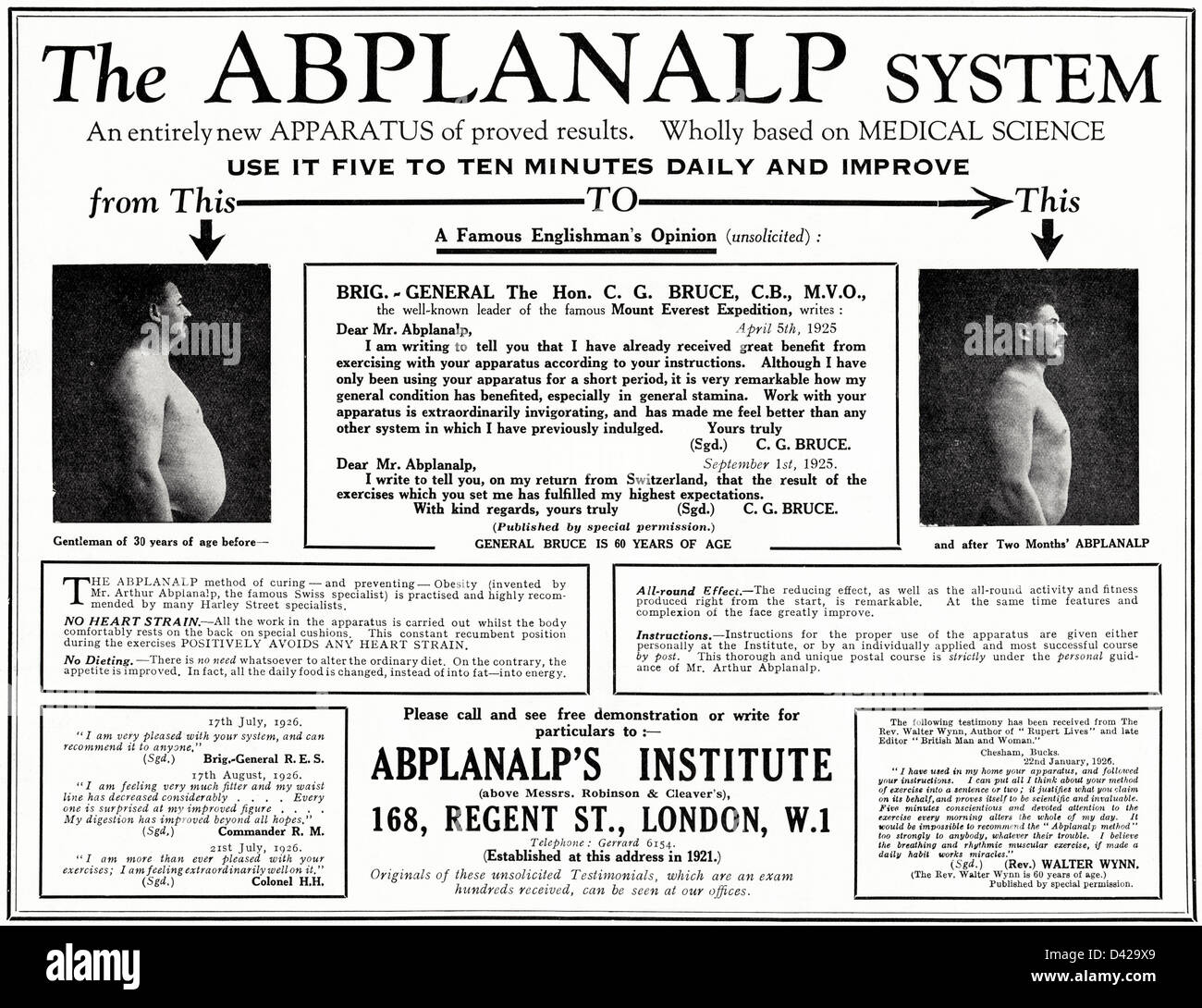 Original 1920s vintage print advertisement from English country ...