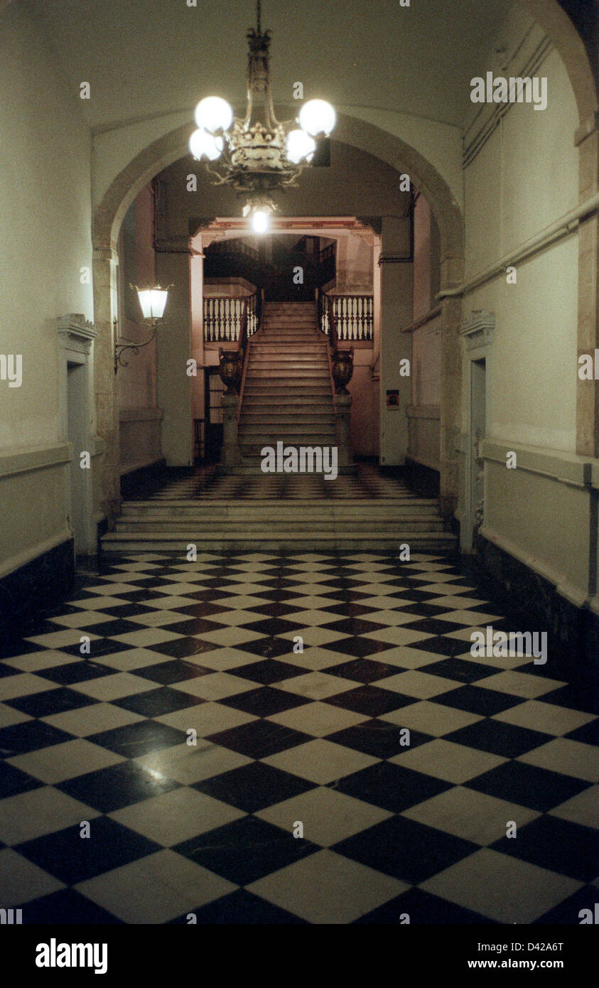 Ornate tiled hallway, apartment block, Barcelona, Spain Stock Photo - Alamy