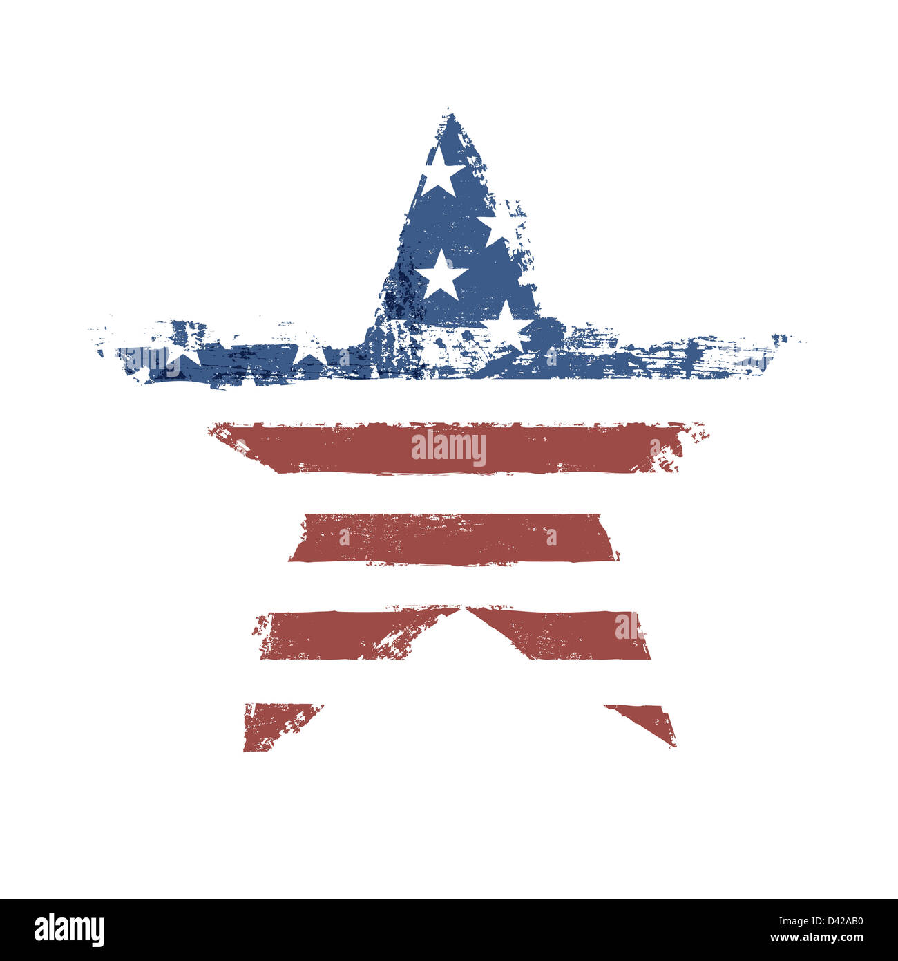 The American flag print as star shaped symbol Stock Photo - Alamy