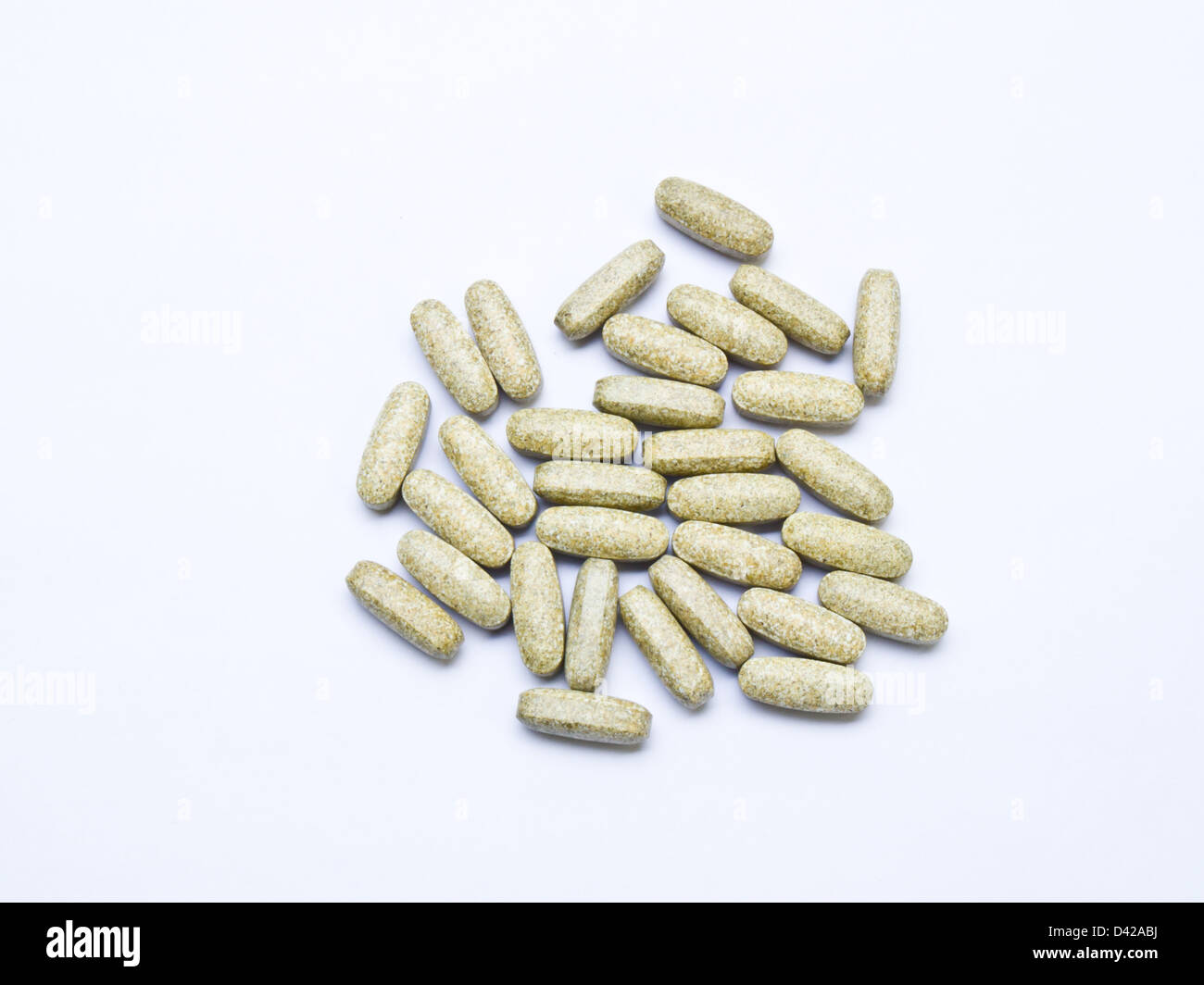 Supplements isolated on white background Stock Photo - Alamy