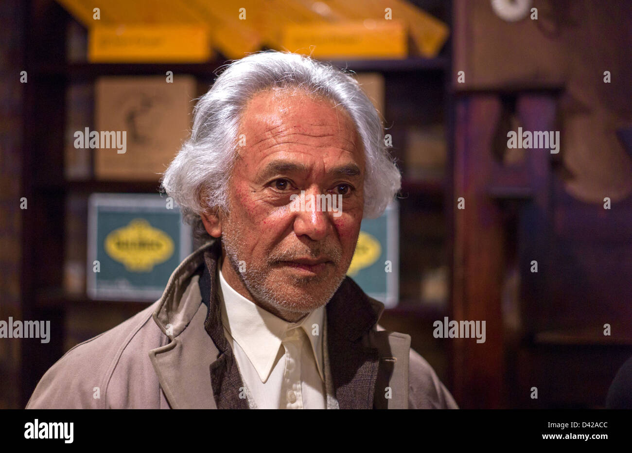 New Zealand Maori actor George Henare on the set of the Last Supper a ...