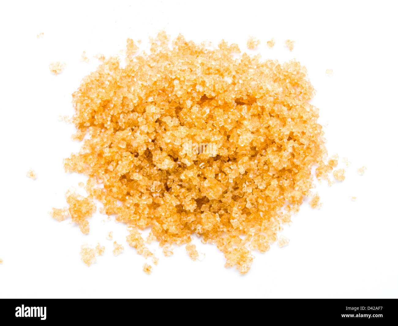 Brown sugar from Top view isolated on white background Stock Photo - Alamy