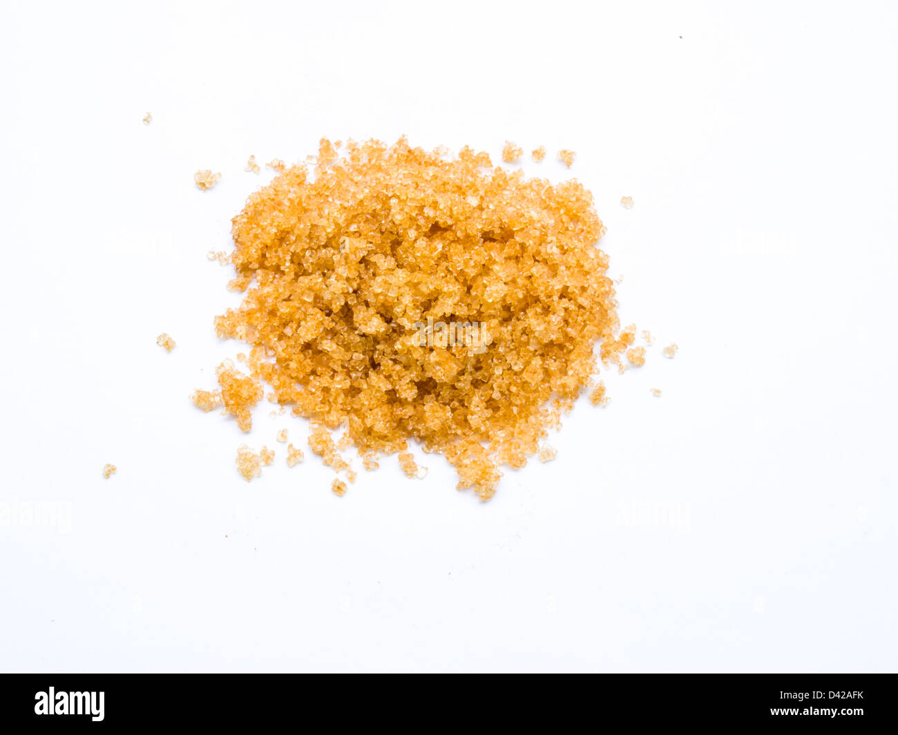Brown sugar from Top view isolated on white background Stock Photo - Alamy