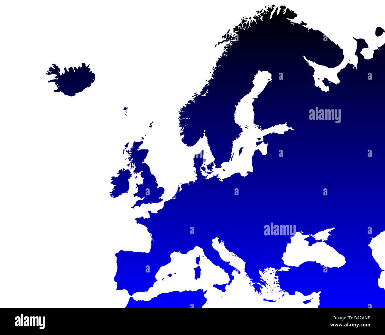 Detailed map of Europe Stock Photo - Alamy