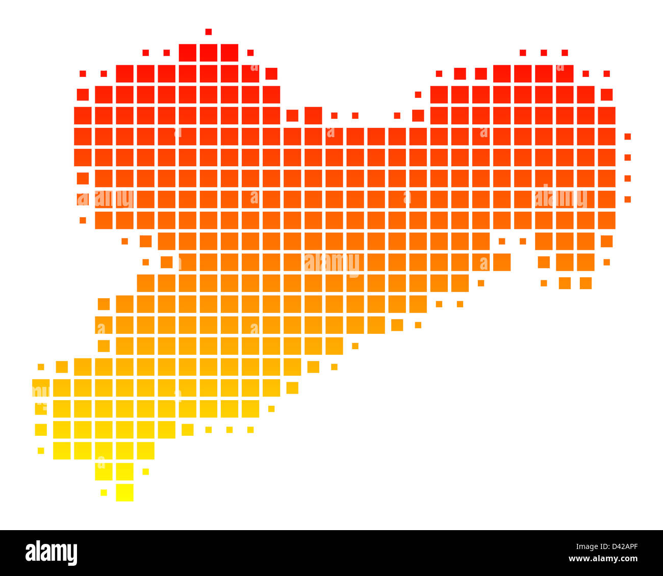 Map of Saxony Stock Photo - Alamy