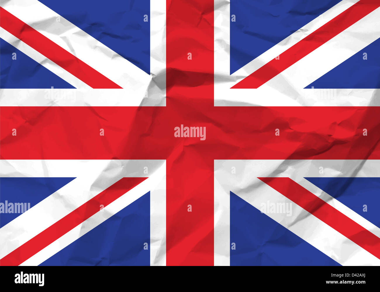 Crumpled paper UK flag textured background. Vector illustration Stock ...