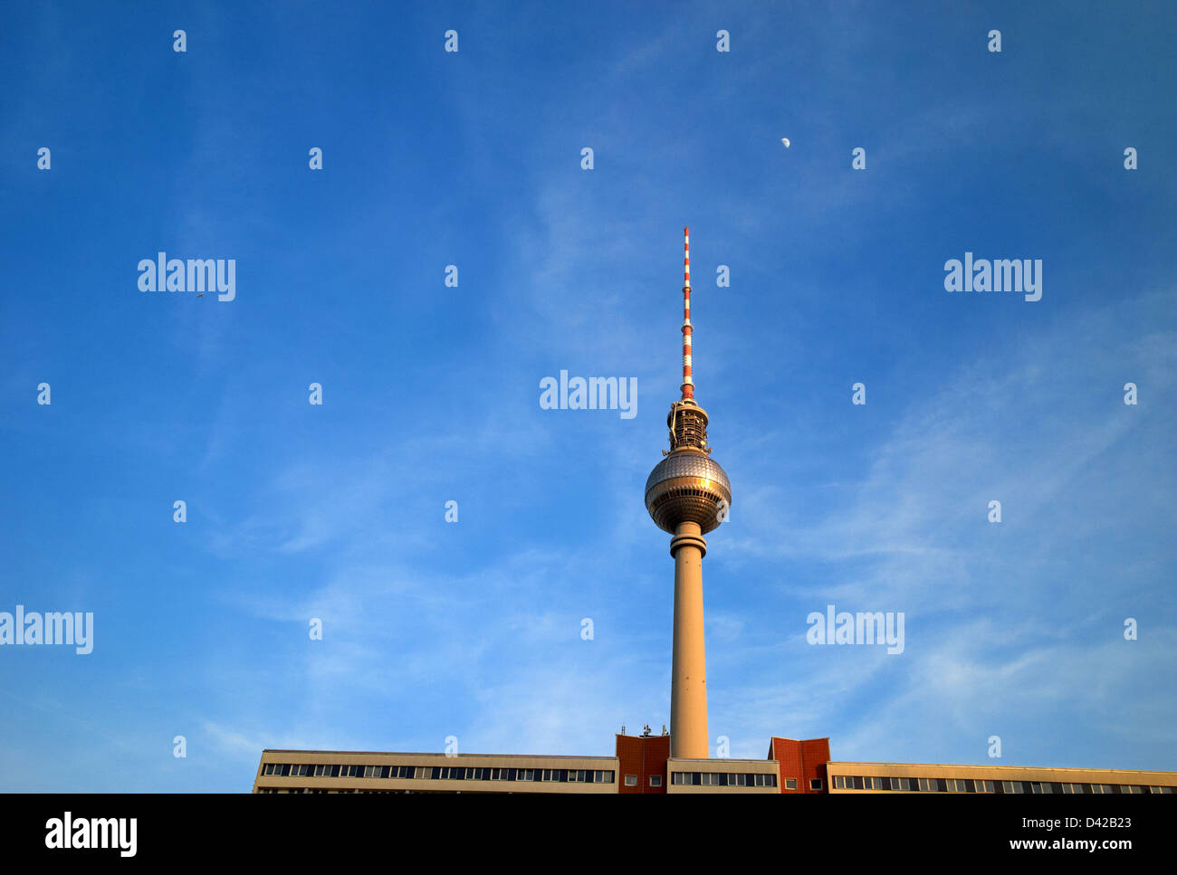 Berlin, Germany, overlooking the Berlin Television Tower Stock Photo ...