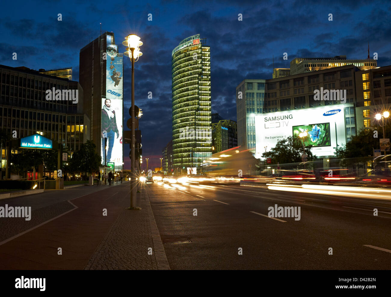 Berlin, Germany, the Leipziger Strasse towards Potsdamer Platz in the ...