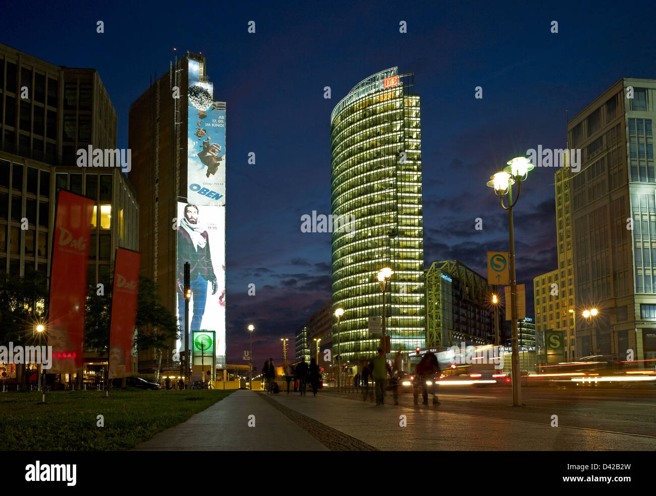 Berlin, Germany, the Leipziger Strasse towards Potsdamer Platz in the ...