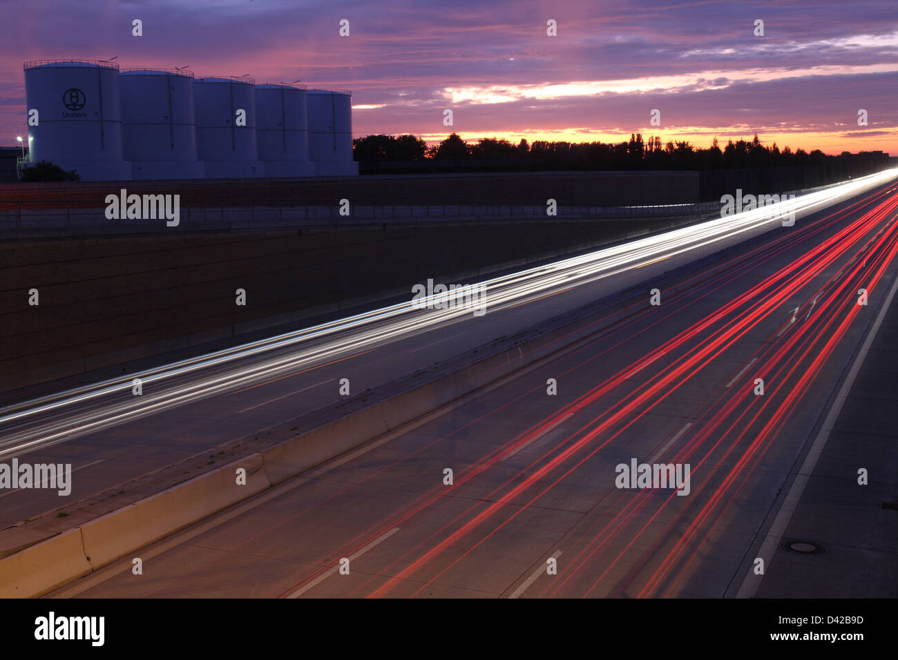 Berlin, Germany, the Highway 113 on the evening Stock Photo - Alamy