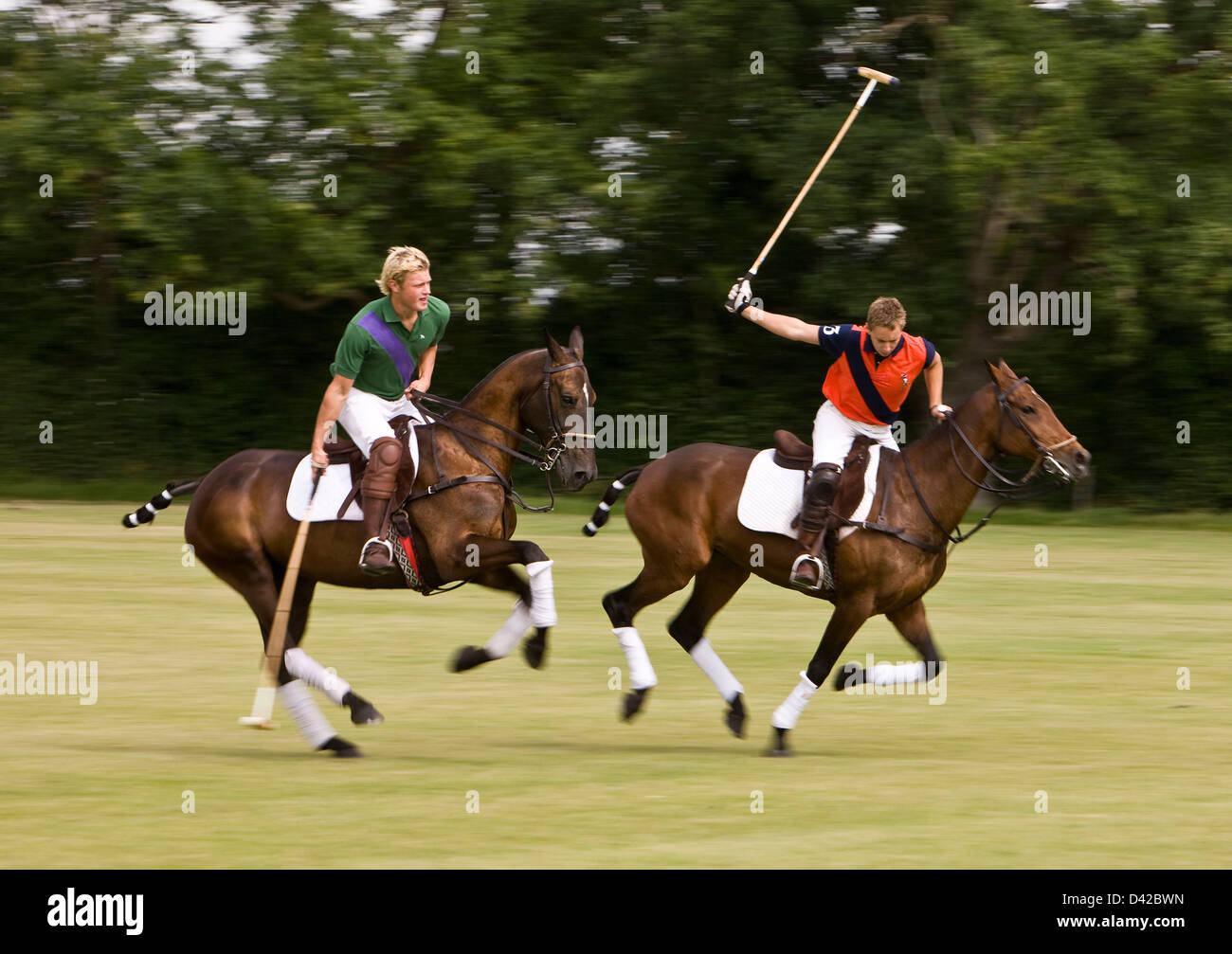Polo players playing polo on horseback hi-res stock photography and ...