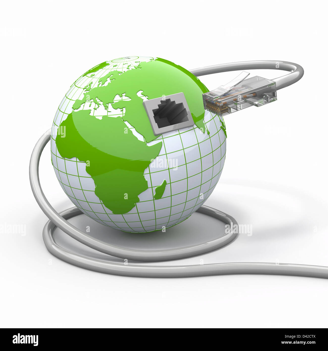Global network cable map Cut Out Stock Images & Pictures - Alamy
