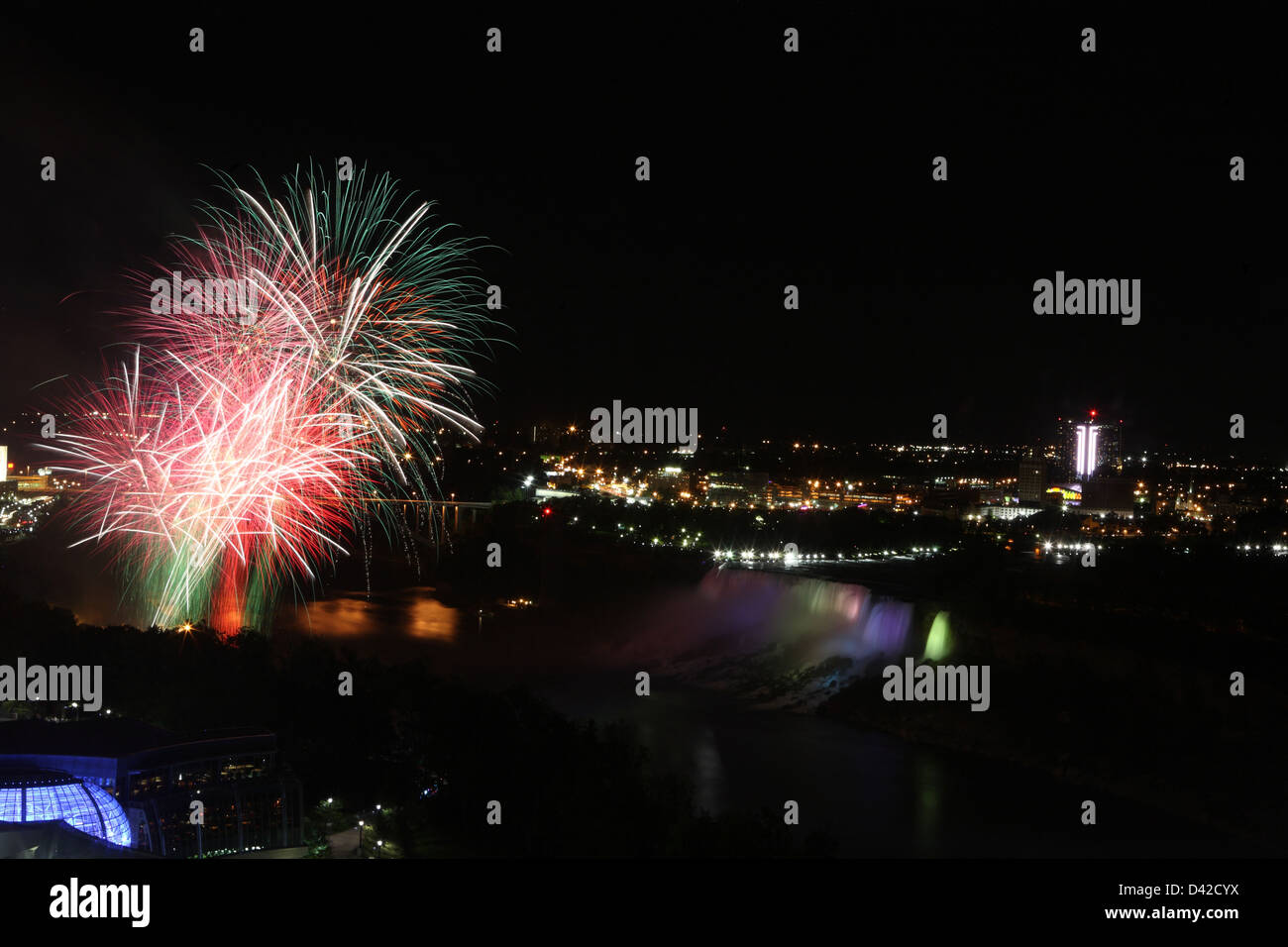 Niagara falls fireworks over hi-res stock photography and images - Alamy