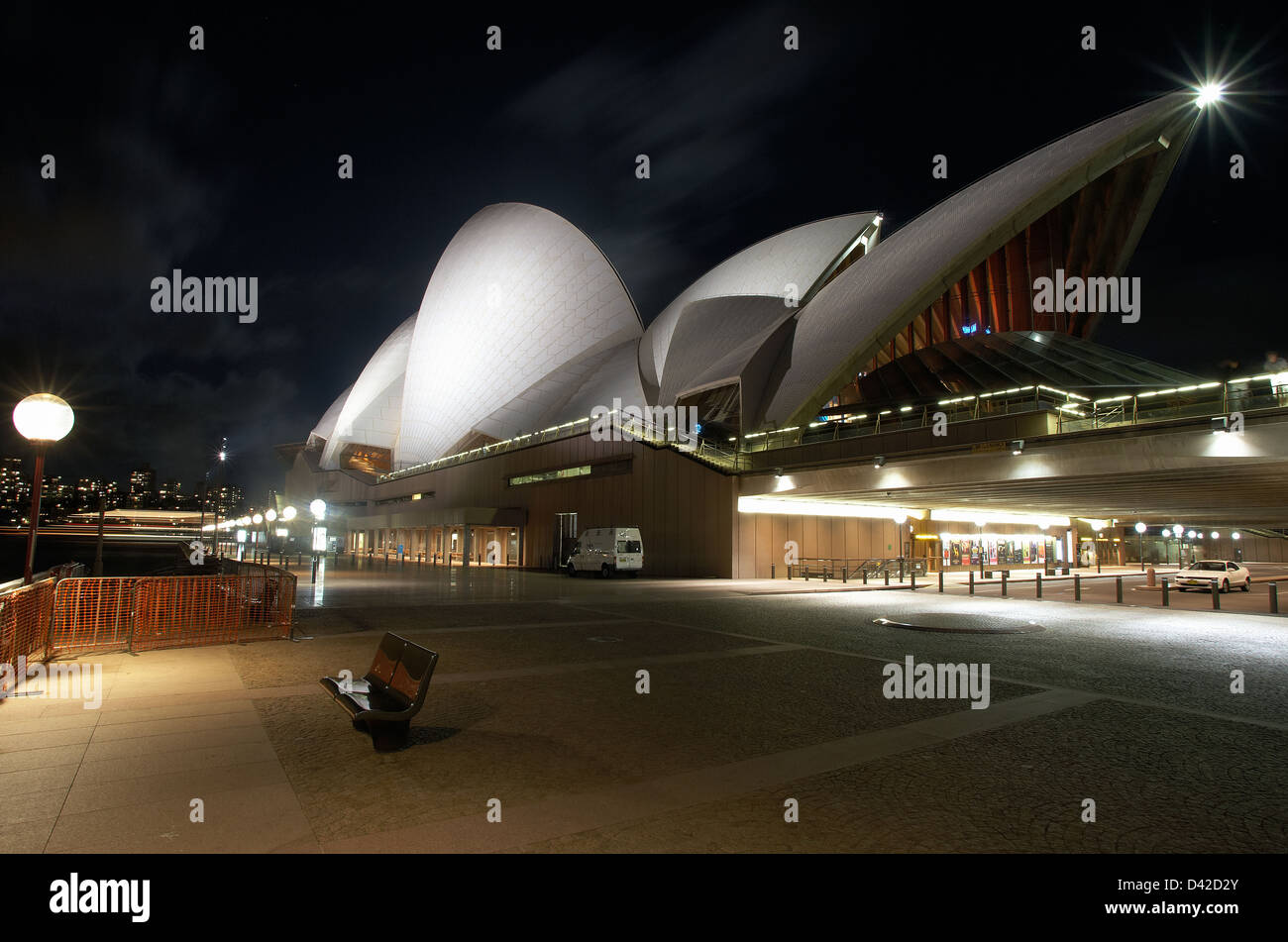 Sydney, Australia, the illuminated Opera House on Bennelong Point Stock ...