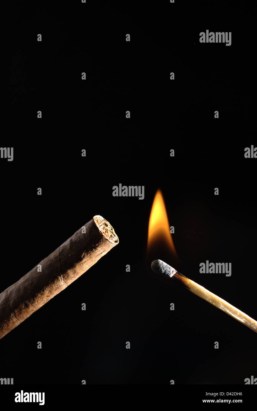 Muenster, Germany, cigar with a match Stock Photo - Alamy