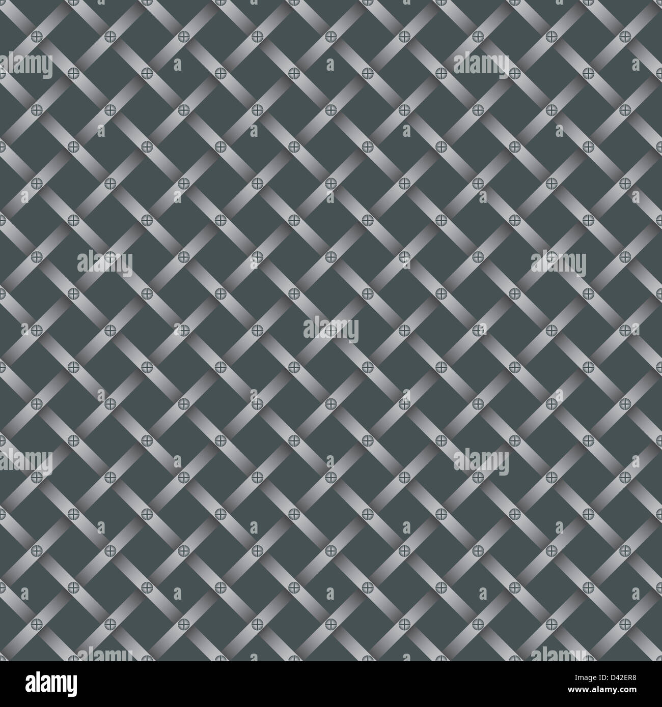 seamless steel grating pattern with screws Stock Photo - Alamy