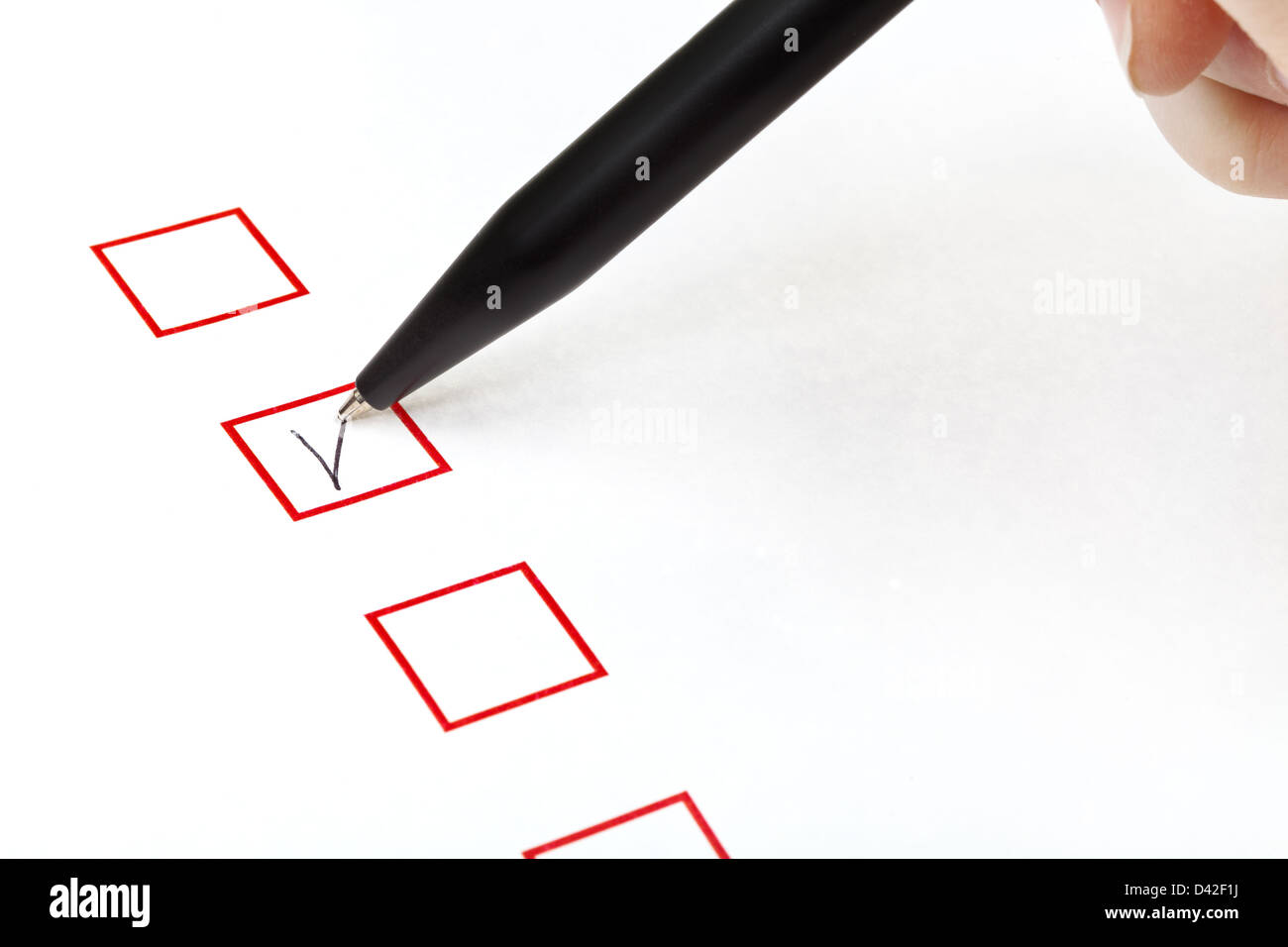 Black tick box hi-res stock photography and images - Alamy