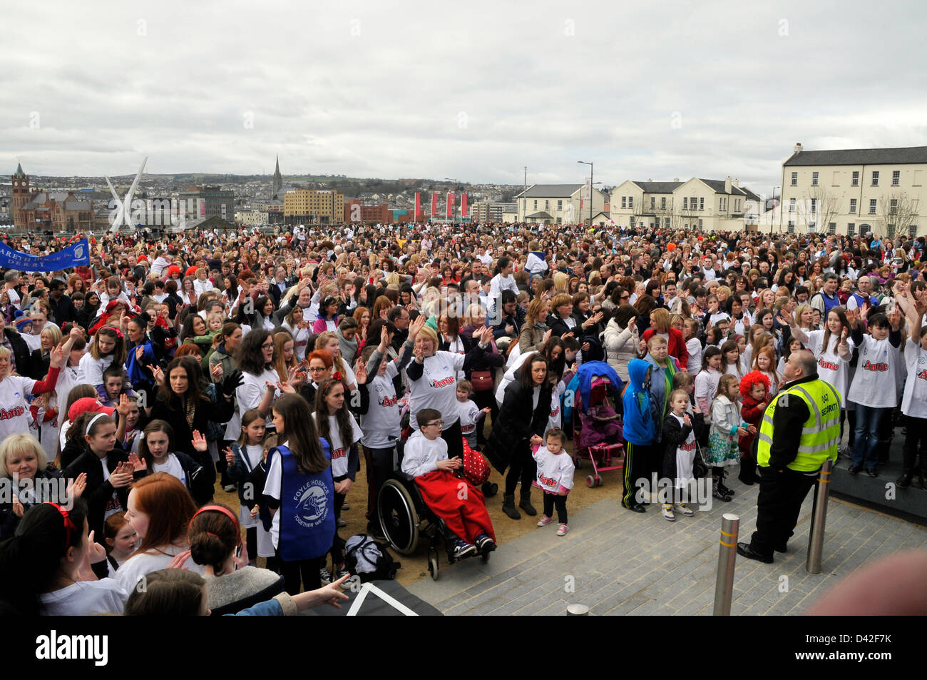 Londonderry, Northern Ireland. March 2, 2013. 5,678 adults and children ...