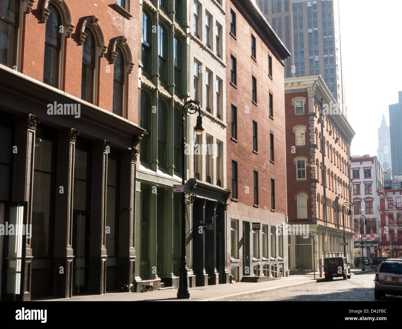 Building Facades, SoHo-Cast Iron Historic District, NYC Stock Photo - Alamy
