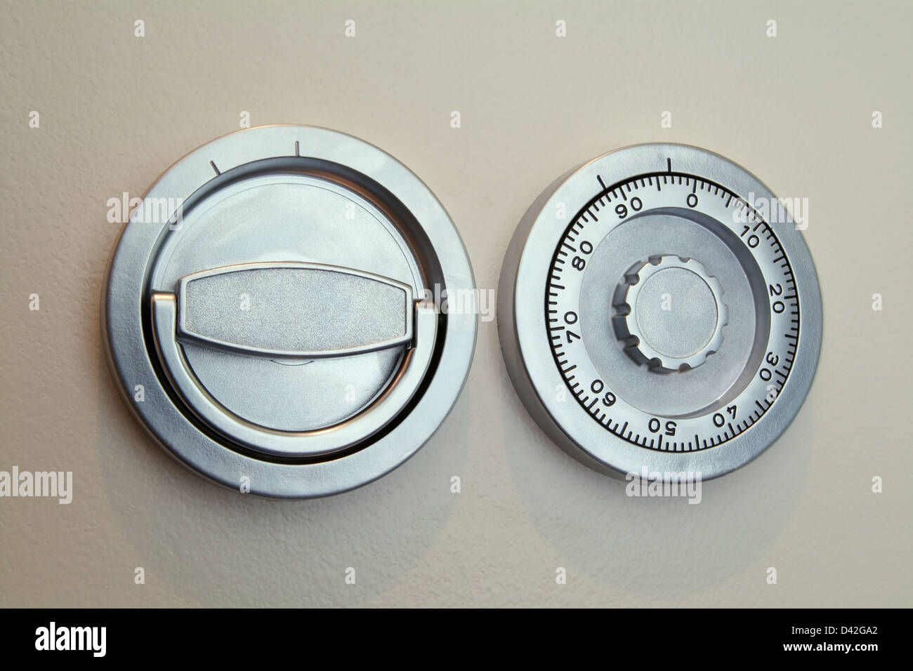 Hamburg, Germany, a mechanical combination lock on a safe Stock Photo ...
