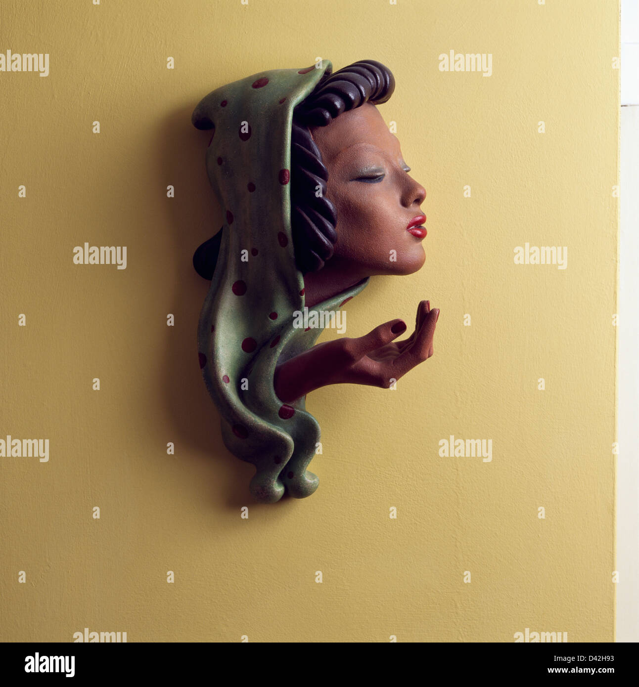 Close-up of thirties plaster woman's head Stock Photo - Alamy