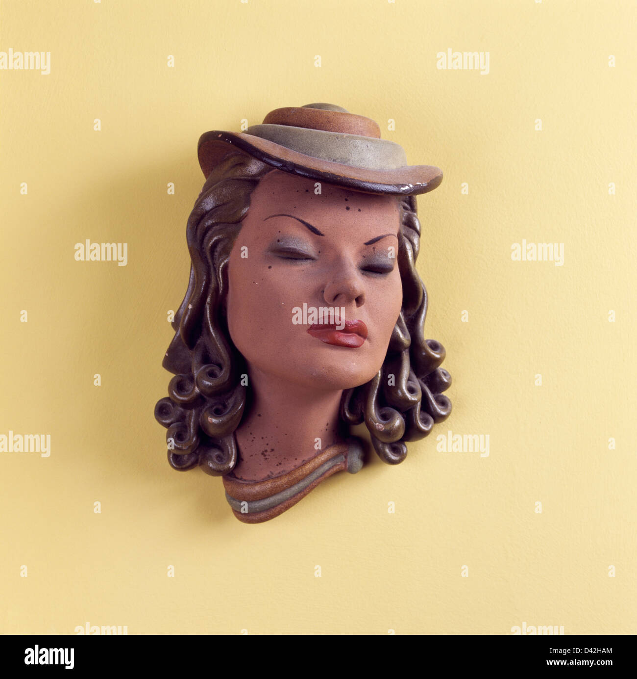 Close-up of thirties plaster woman's head Stock Photo - Alamy