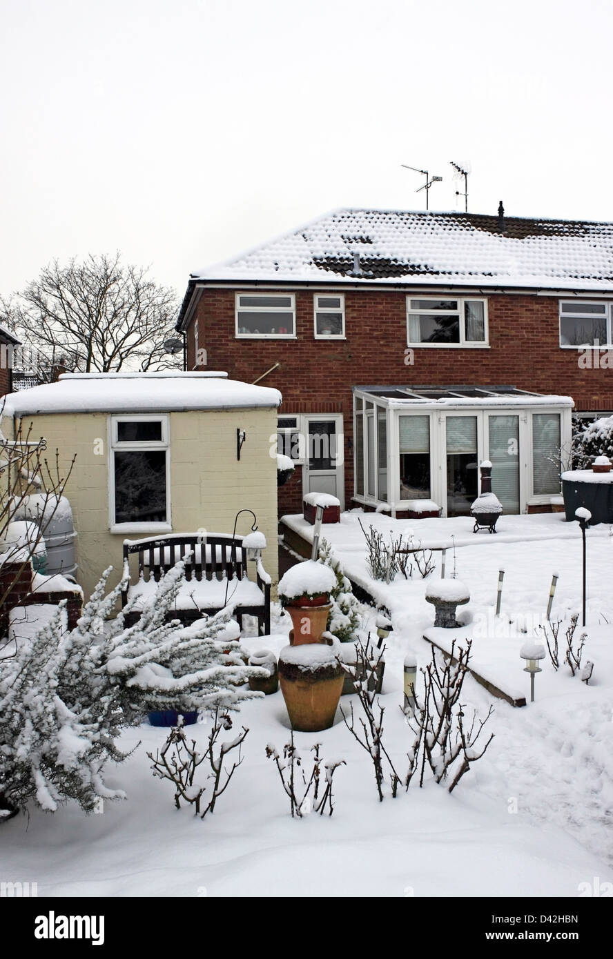 Snow In The Garden