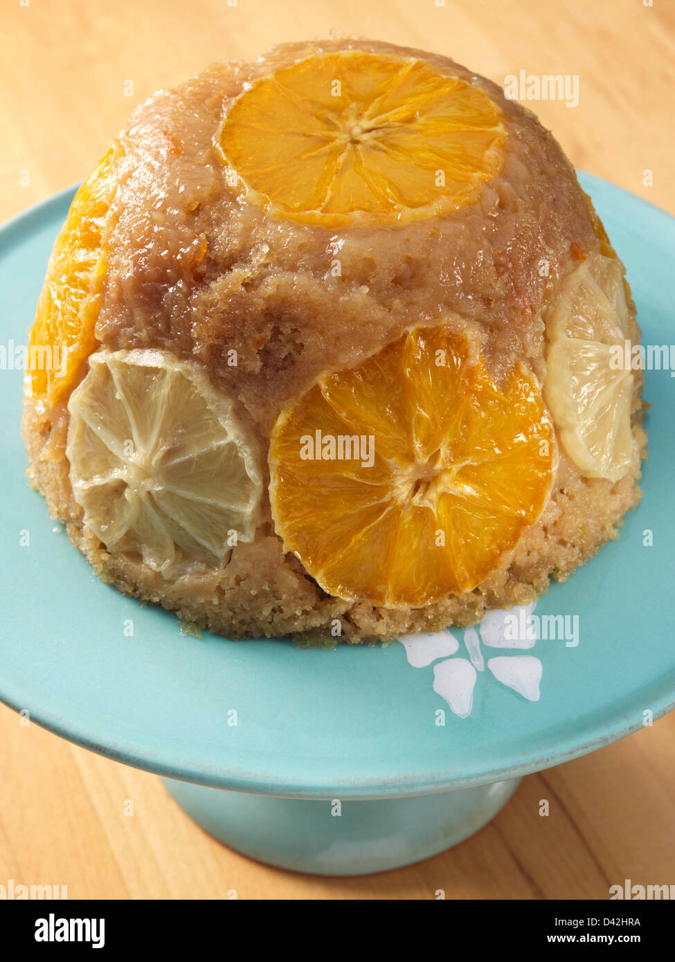 Saint Clements pudding sponge fruit dessert Stock Photo - Alamy