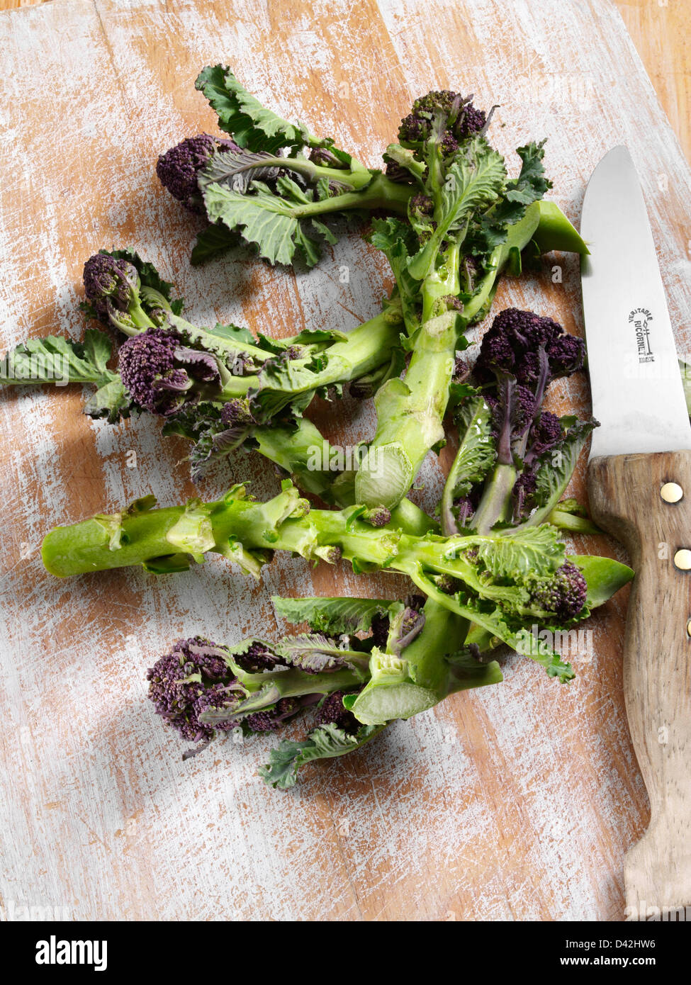 Purple sprouting broccoli Stock Photo - Alamy