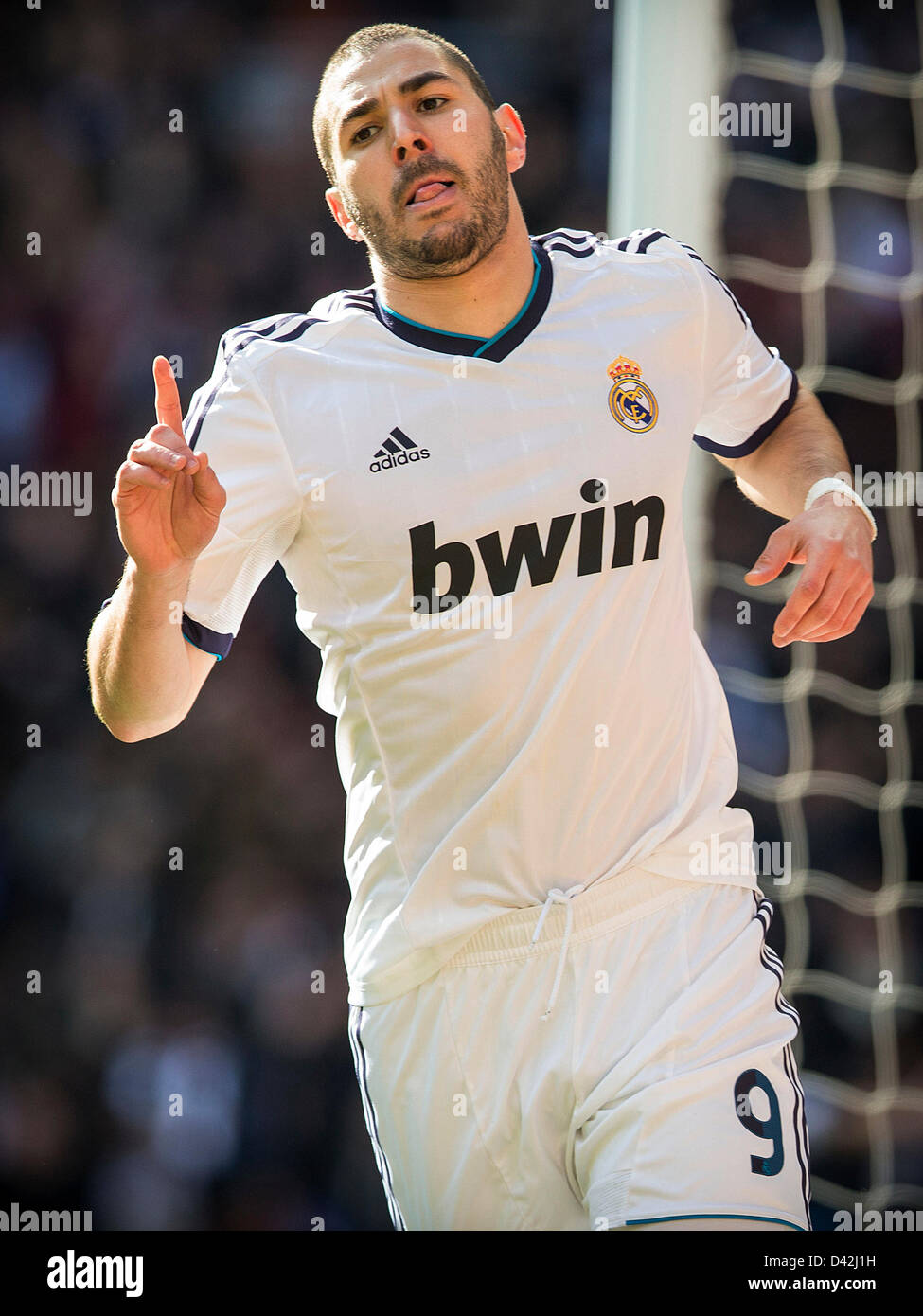 02.03.203 Madrid, Spain. Forward Karim Benzema of Real Madrid ...