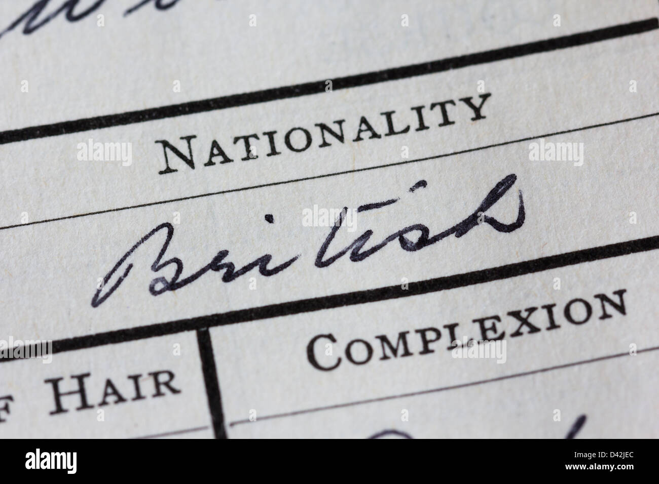 Identity documents uk hi-res stock photography and images - Alamy