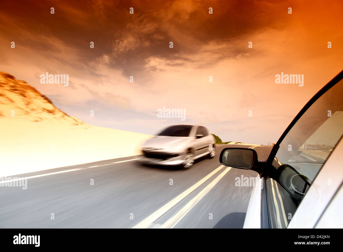 speedy day drive on car Stock Photo - Alamy