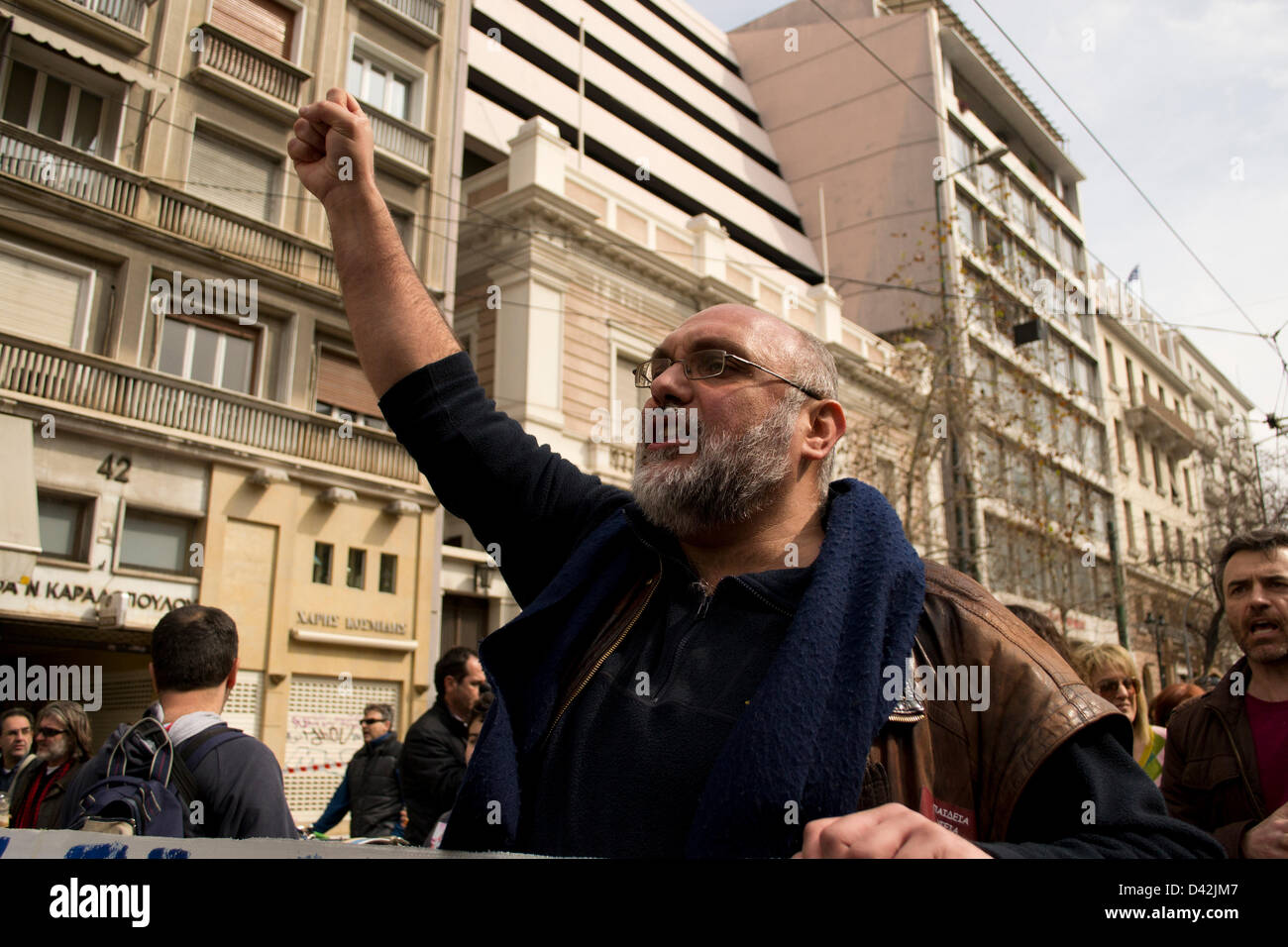 Greece ancient athens protest hi-res stock photography and images - Alamy