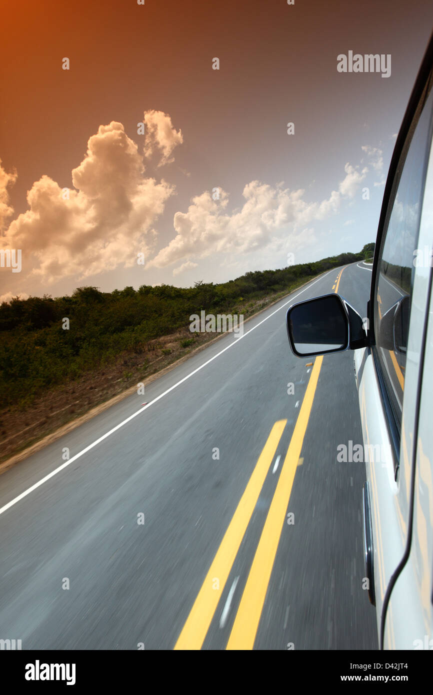speedy day drive on car Stock Photo - Alamy