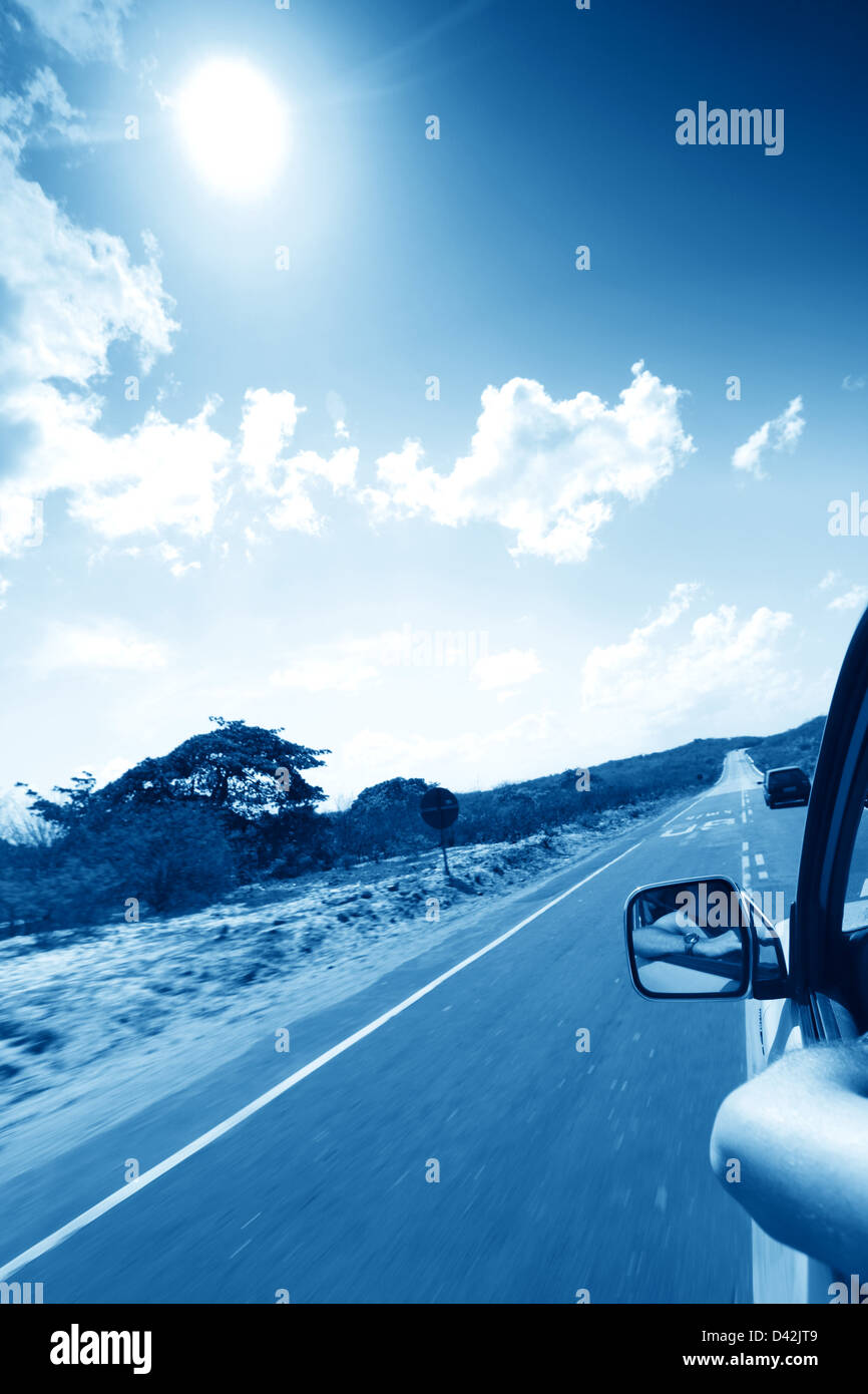 speedy day drive on car Stock Photo - Alamy