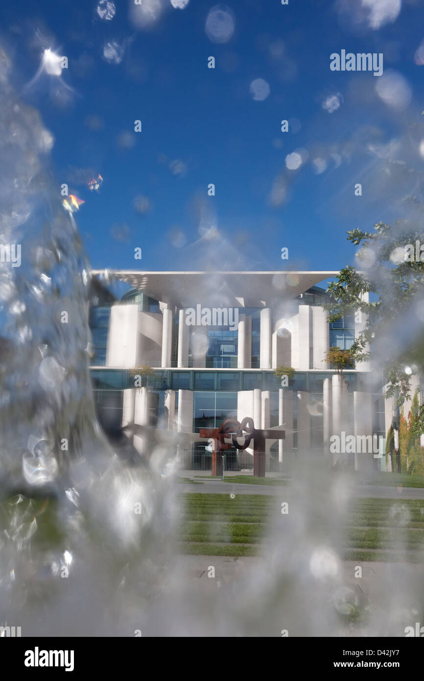 Berlin, Germany, water drops of the fountain in front of the ...