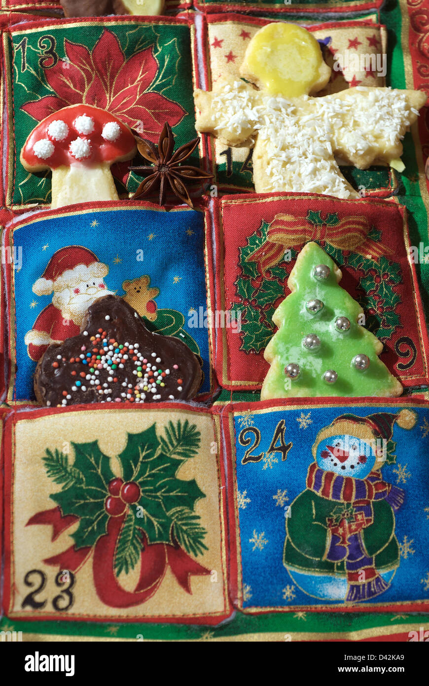 Berlin, Germany, with an Advent calendar Weihnachtsgebaeck Stock Photo ...