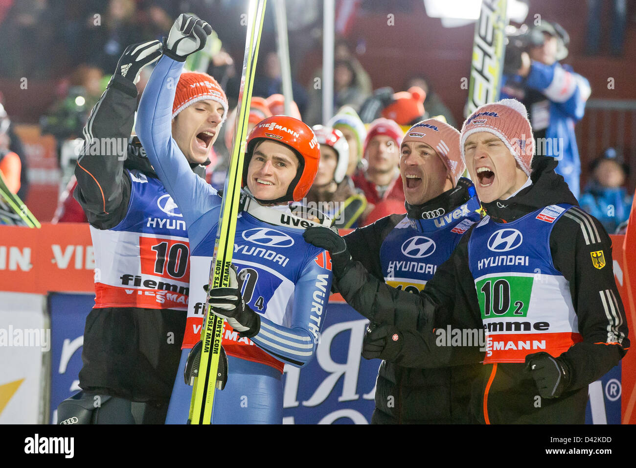 Andreas Wank (l-r), Richard Freitag, Michael Neumayer and Severin ...