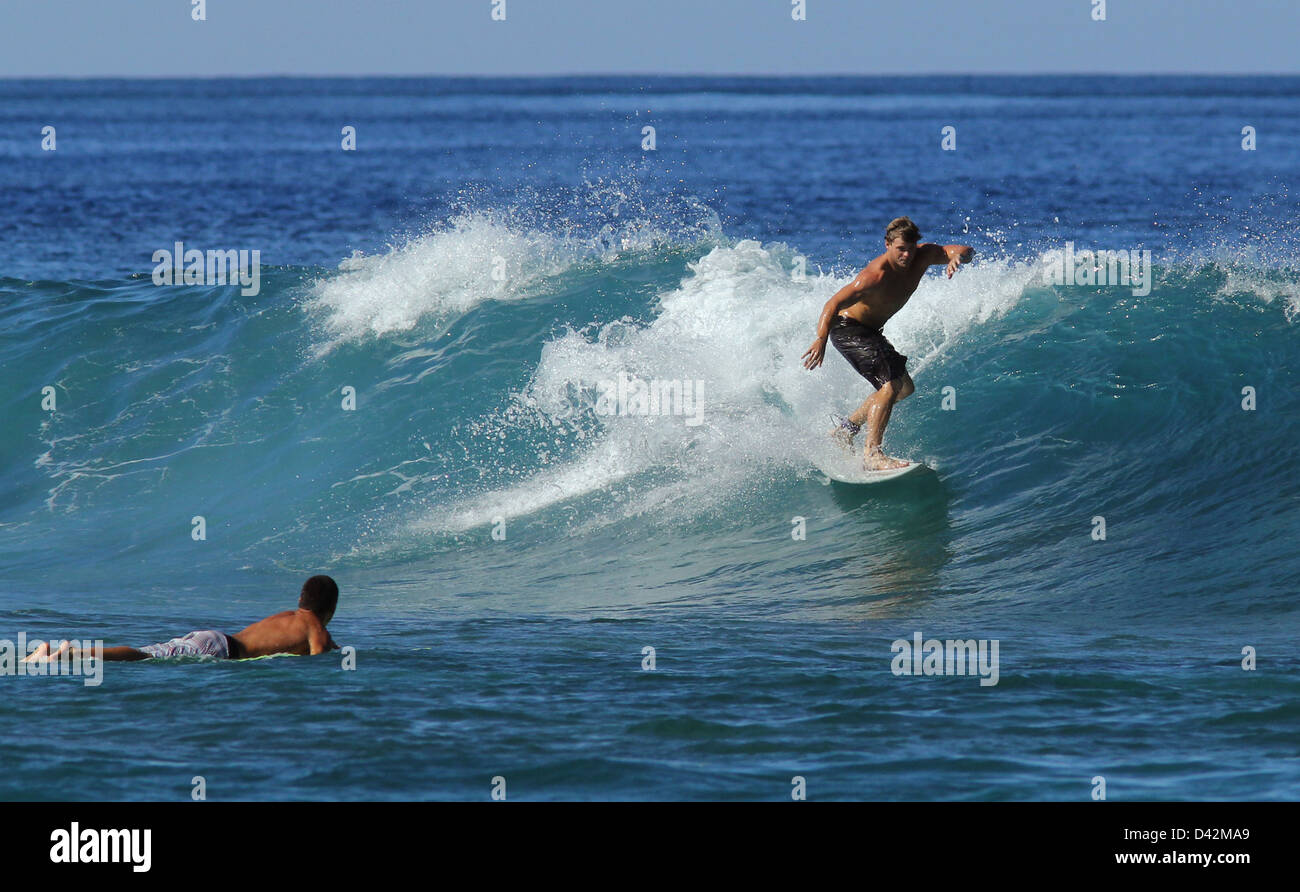 surfer riding wave Hawaii the Big Island pacific ocean surf surfing ...