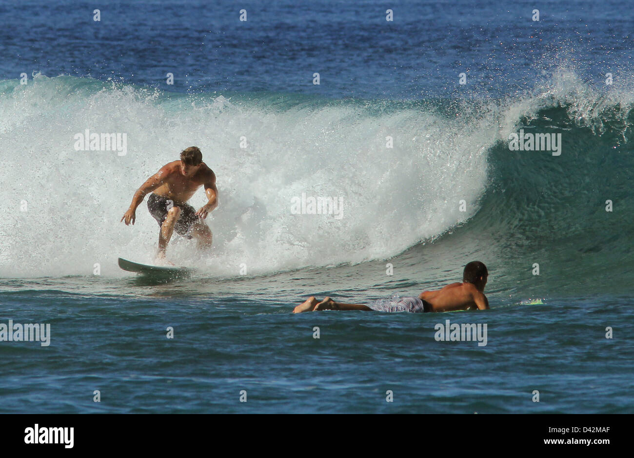 surfer riding wave Hawaii the Big Island pacific ocean surf surfing ...
