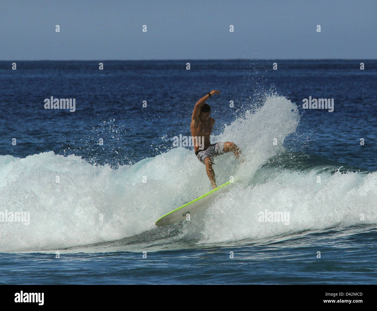 surfer riding wave Hawaii the Big Island pacific ocean surf surfing ...