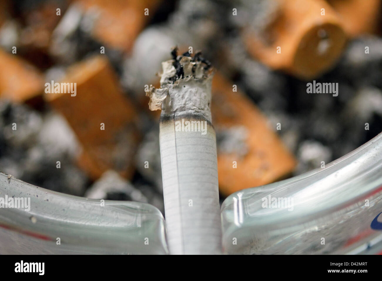 Berlin, Germany Close Up, a cigarette in an ashtray Stock Photo - Alamy